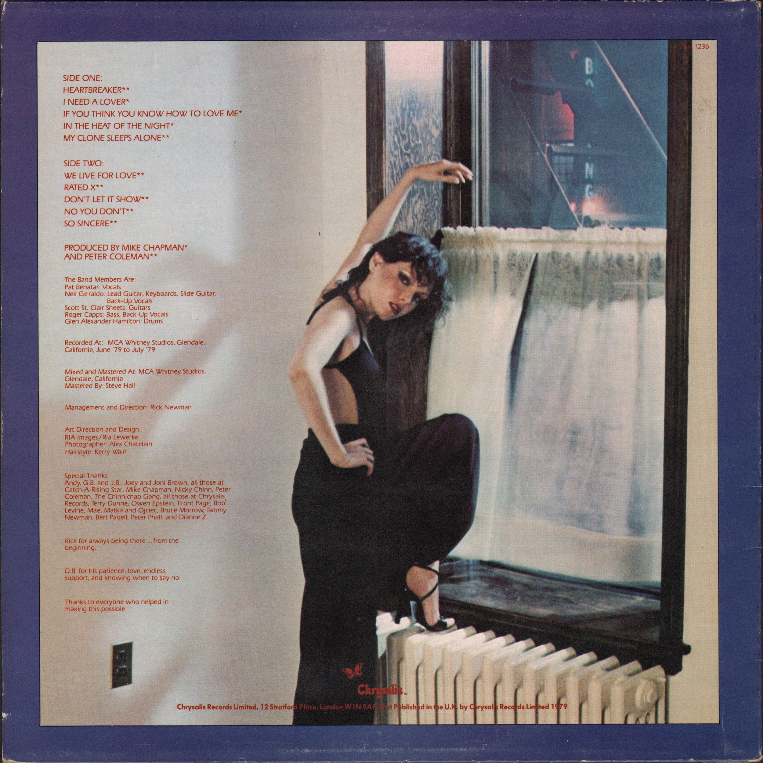 Pat Benatar In The Heat Of The Night : LP Back | CD Covers | Cover ...